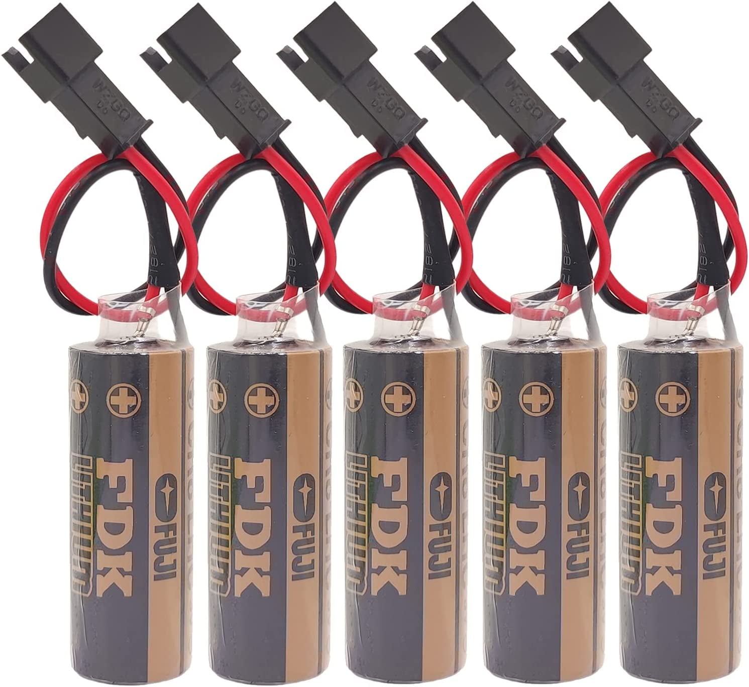 Fuji FDK CR8.LHC 3V 3000mAh Lithium Battery (5-Pack) for TOTO THP3053, TH559EDV410R with Black ...