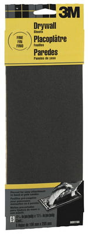 5 Pack 4-3/16" x 11" Fine Drywall Sanding Sheet Sandpaper, Each ...