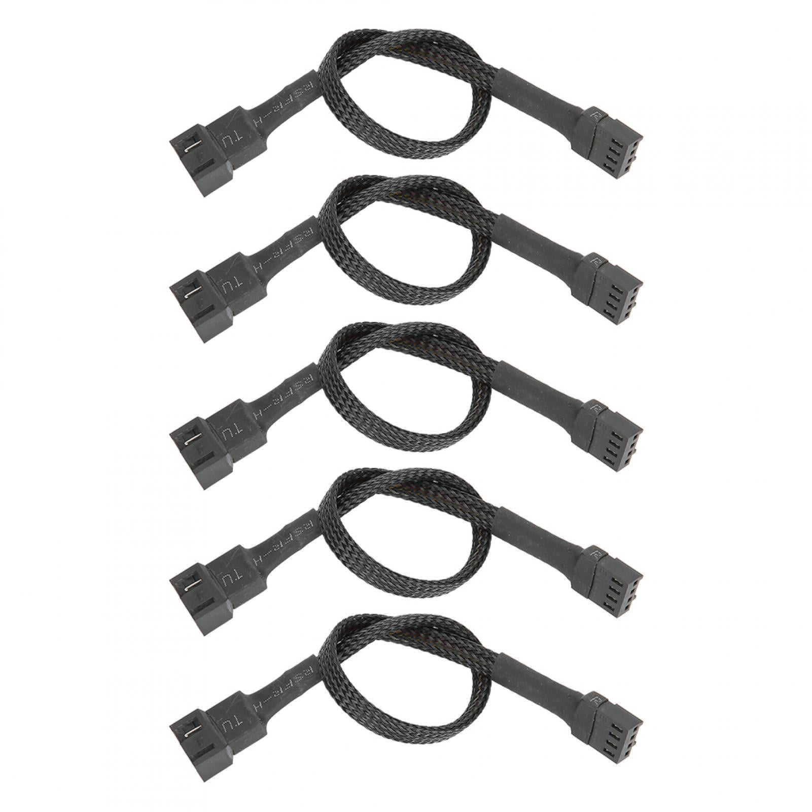 5-Pack 4-Pin Extension Cable for Computer Motherboard CPU Fan - PC ...