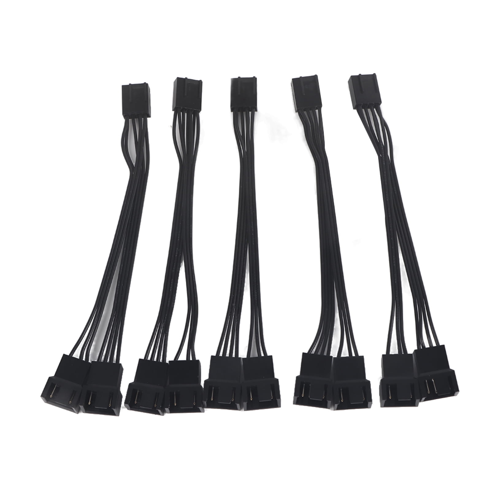 5-Pack 4-Pin Fan Extension Cables with Splitter Adapters for Dual Fan ...