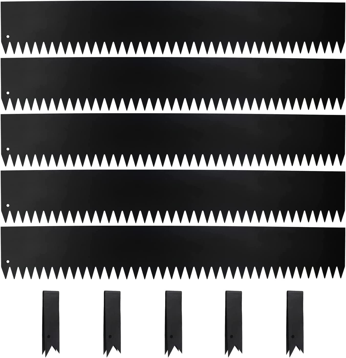 5 Pack - 40'' L X 6'' H Steel Landscape Edging Border for Landscaping ...