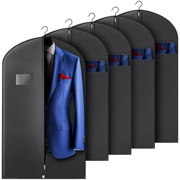 5 Pack 40-inch Suit Bag Garment Bag for Travel and Storage, Garment ...