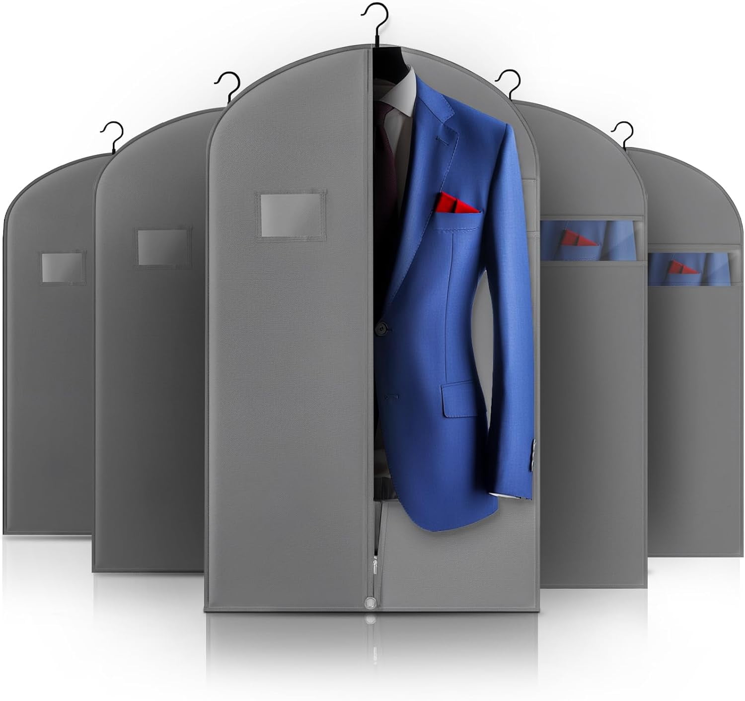 5 Pack 40-inch Suit Bag Garment Bag for Travel and Storage, Garment ...