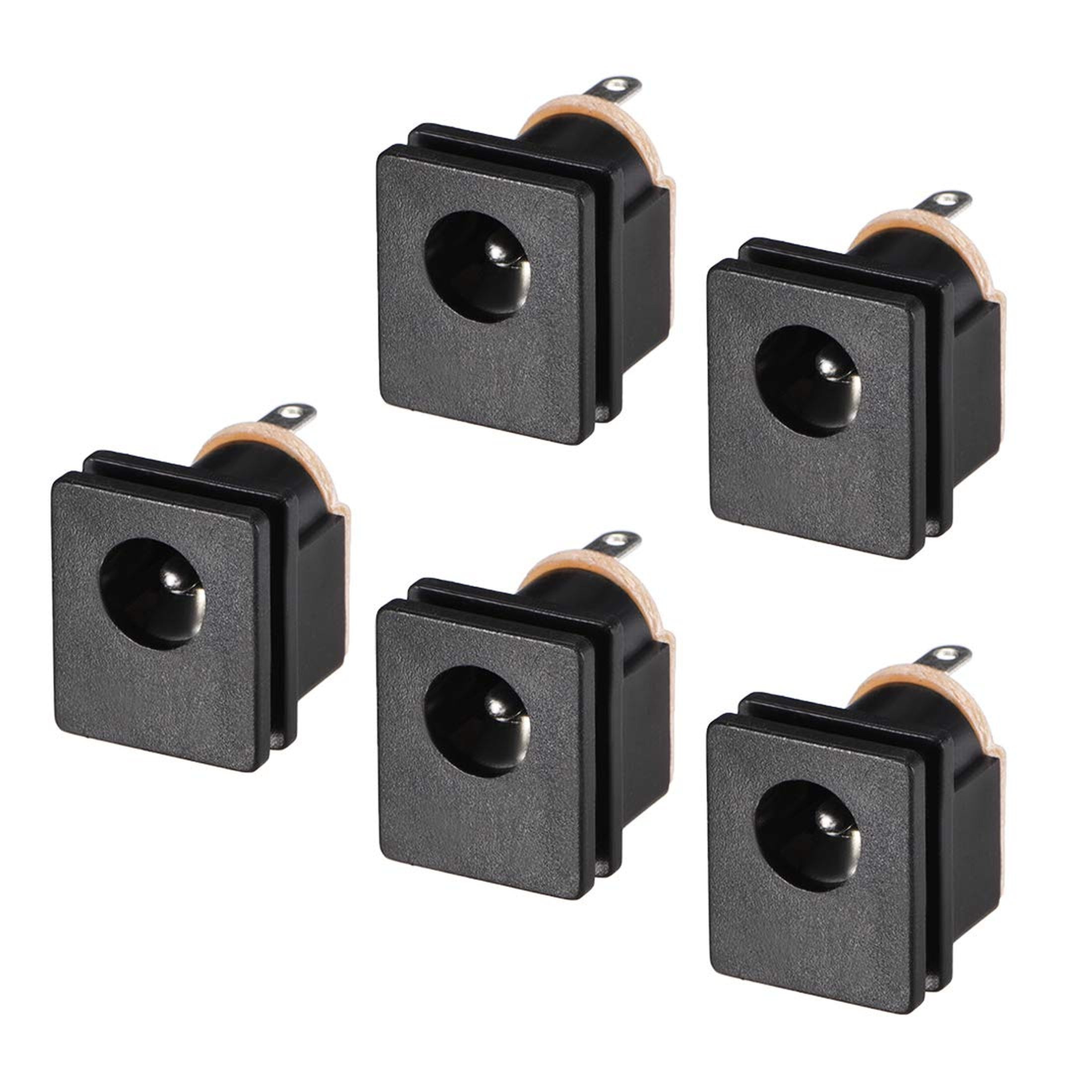 5 Pack 5.5mmx2.1mm DC Power Jack Socket 3 Pin Female Panel Connector ...