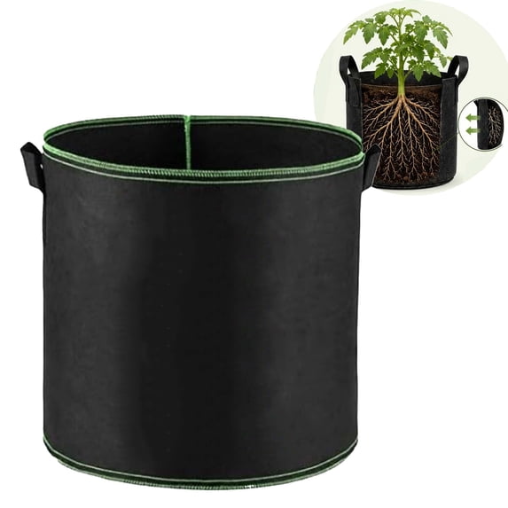 5-Pack 5 Gallon Heavy Duty Grow Bags - Aeration Fabric Pots with ...