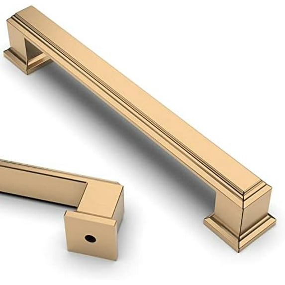 5 Pack 5 Inch(128mm) Champagne Bronze Kitchen Cabinet Handles Brushed ...