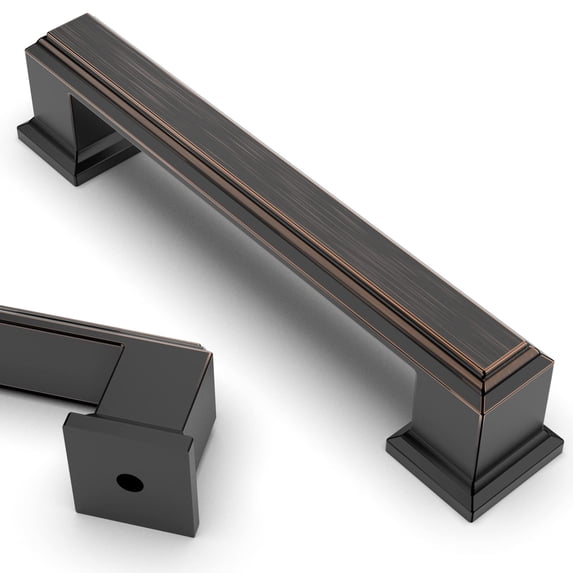 5 Pack 5 Inch(128mm) Matte Black Kitchen Cabinet Handles Cabinet Pulls ...