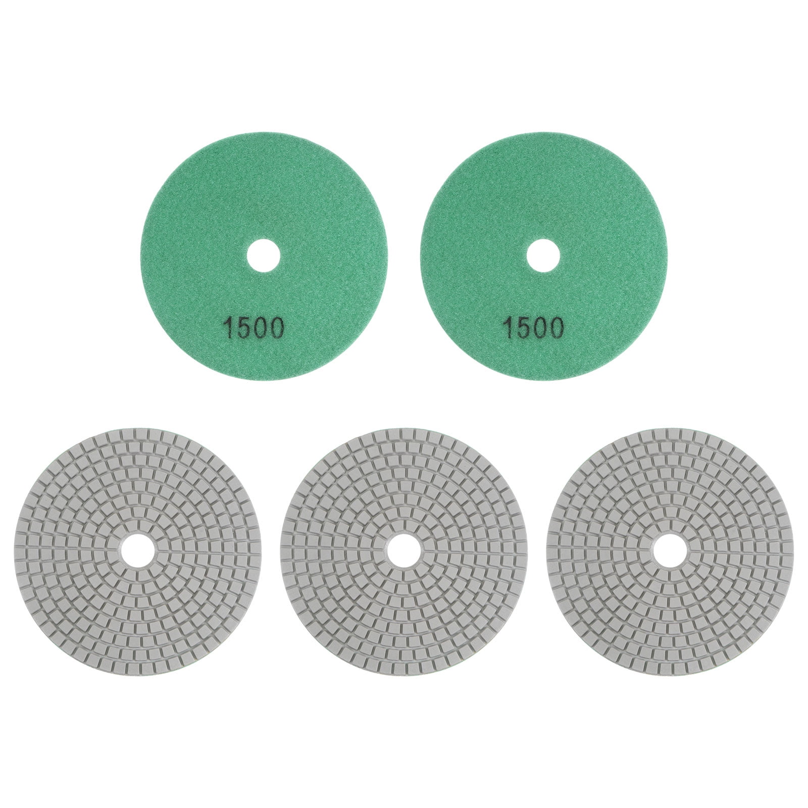 5 Pack 5-Inch Grit 1500 Diamond Polishing Pads Wet/Dry for Stone ...