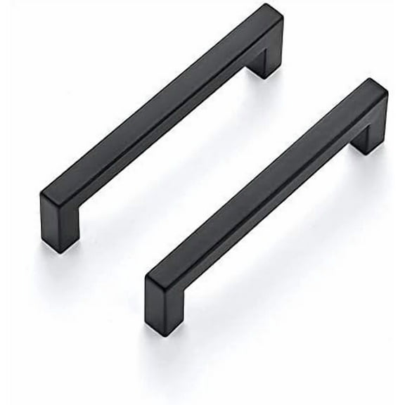 Cabinet Pulls Matte Black Cabinet Handles Square Drawer Pulls, 10 Pack ...