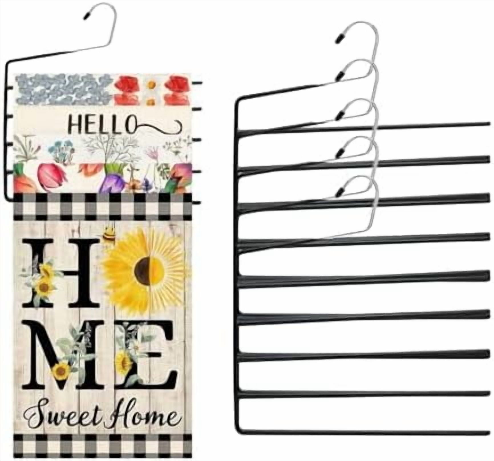 5 Pack 5-Tier Garden Flag Hangers, Garden Flag Storage Heavy Duty Multi ...