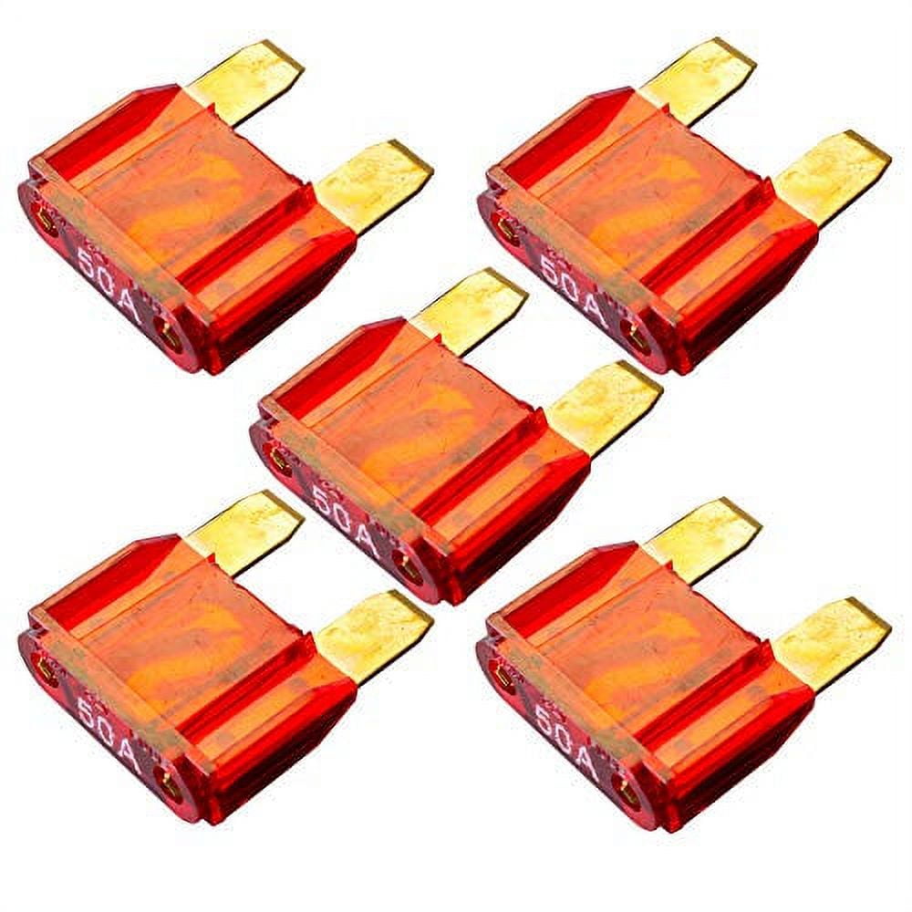 5 Pack 50 AMP Gold APX MAXI Fuse Blade 50A Car Truck Boat Marine RV ...