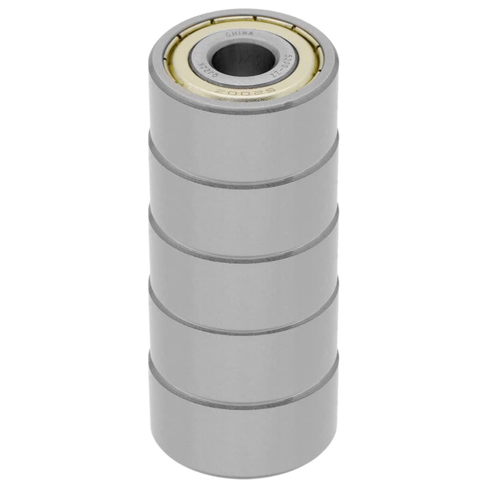 [5-Pack] 5200-ZZ - Double Row Angular Contact Ball Bearing 0.393 in x 1 ...
