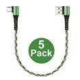 5-Pack 5inch Right Angle Camo USB A to USB-C Fast Charger Cable for ...
