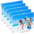 5 Pack 5x7 Acrylic Picture s, Crystal Clear less Double Sided Magnetic ...