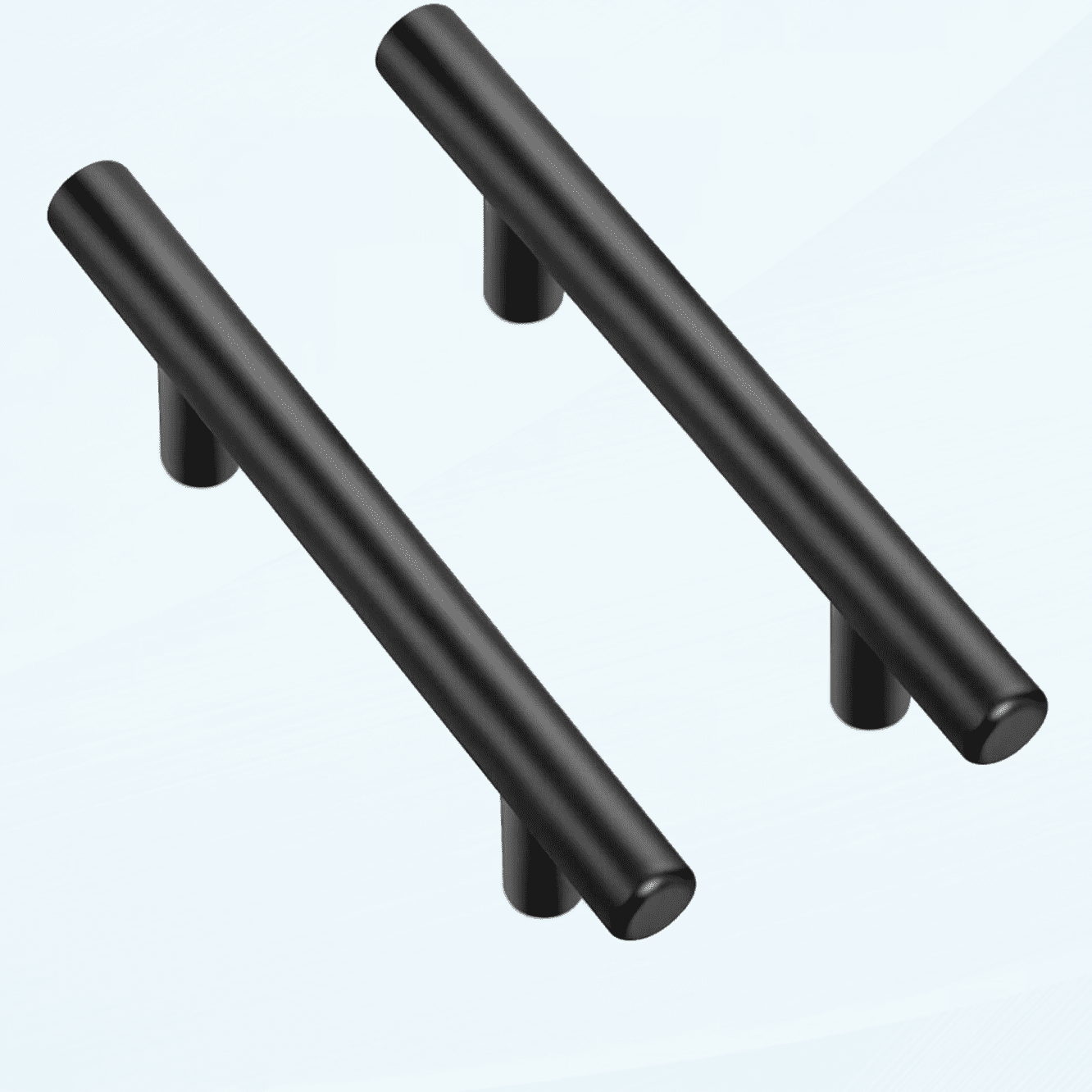 5 Pack 6 inch Cabinet Pulls Matte Black Stainless Steel Kitchen ...