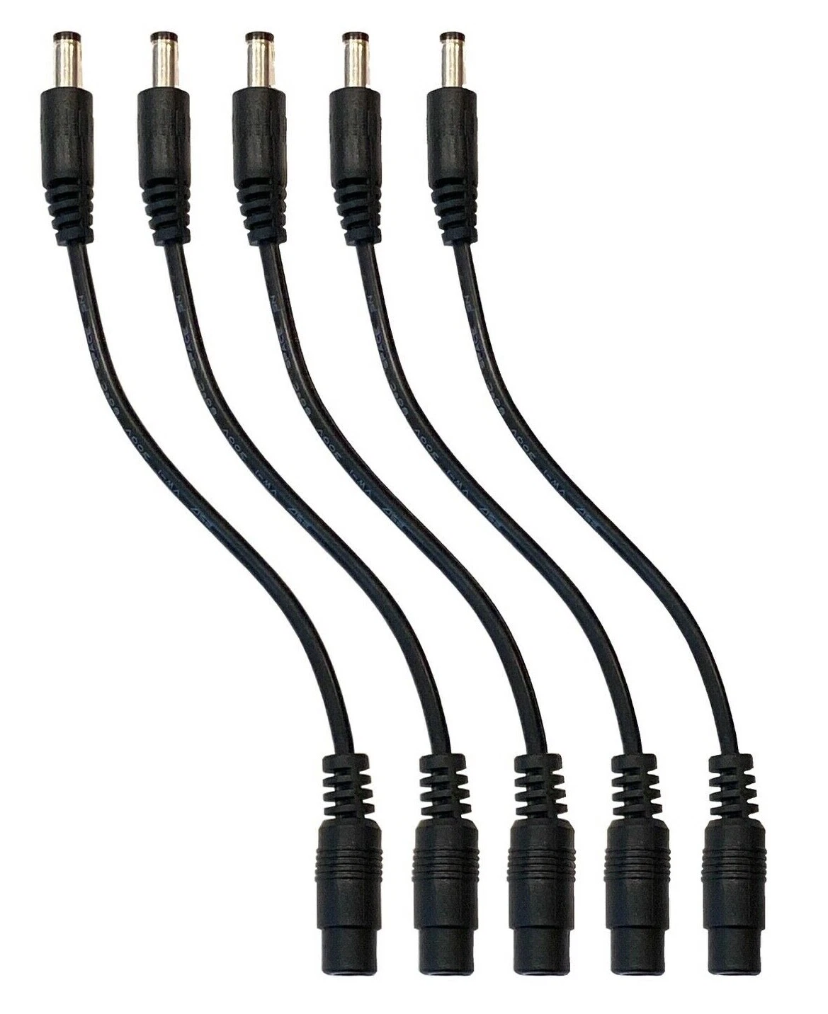 (5) Pack 6In. Dc Coaxial Power Male / Female Barrel Plug Cable 2.1Mm X ...