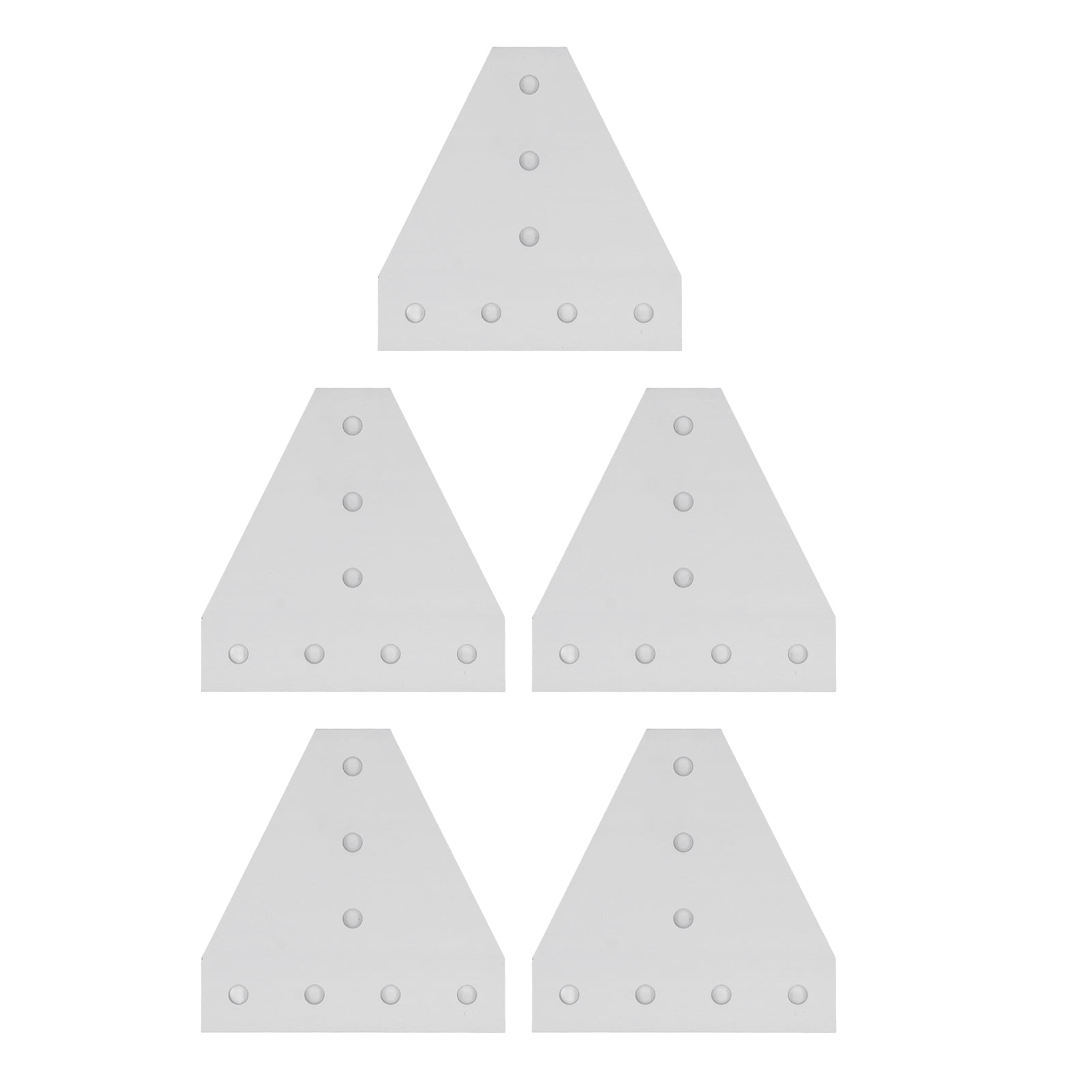 5-Pack 7-Hole Right Angle Joining Plates - 6063 Aluminum Alloy 90 ...