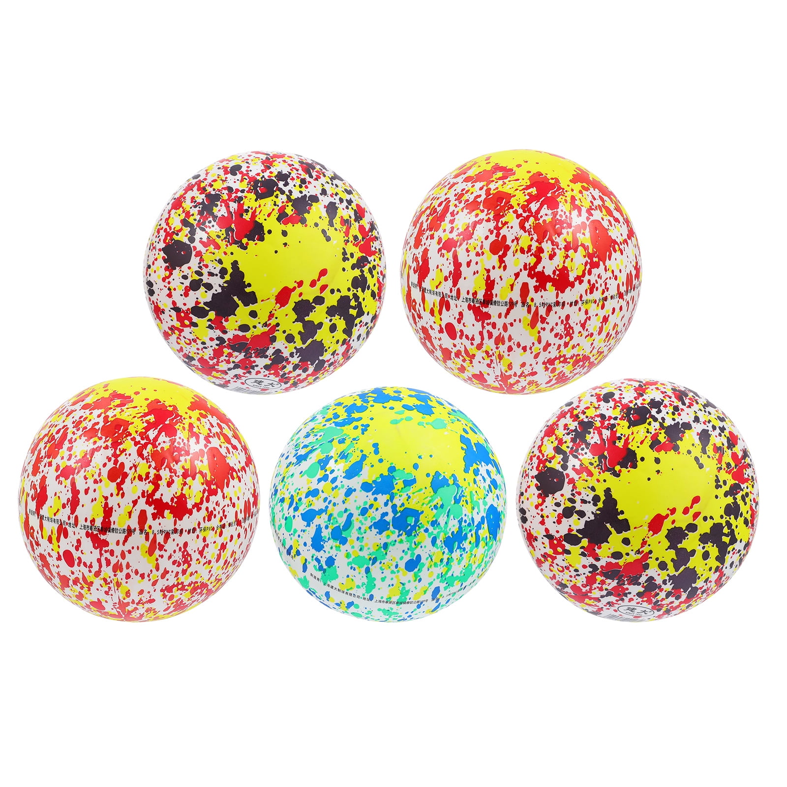 Foxnovo Assorted Color PVC Pool Float Balls Set of 5 Durable ...