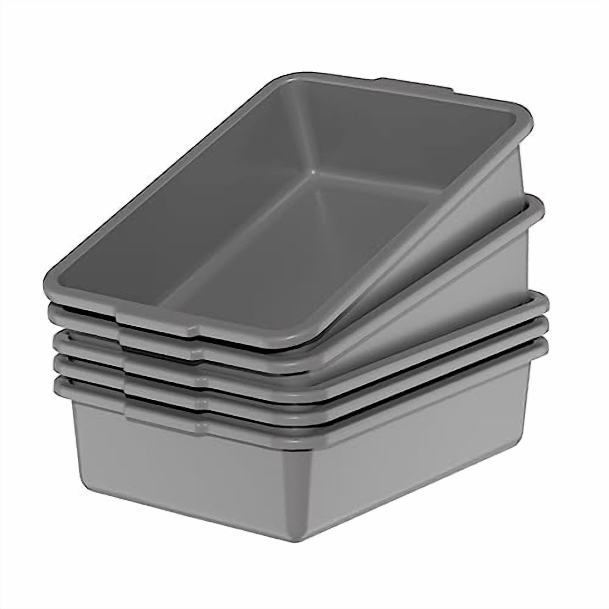 Cement Mixer Pan Doryh 4-Pack 8 L Small Commercial Bus Tub, Grey Dish ...