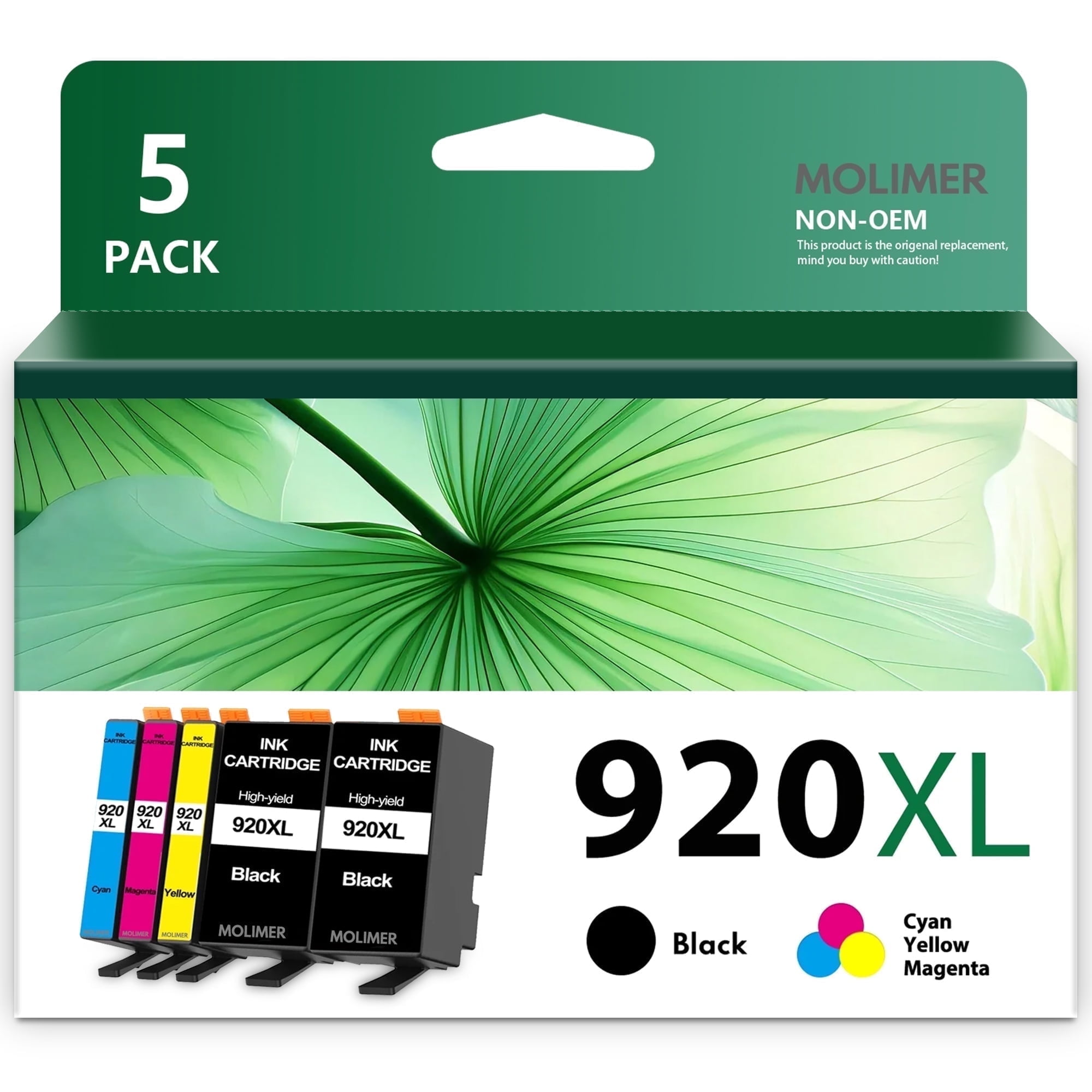 5 Pack 920 Ink Cartridge Compatible for HP 920XL Ink Cartridge 6500A ...