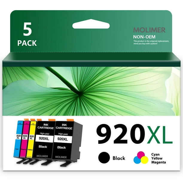 5 Pack 920 Ink Cartridge Replacement for HP 920XL Ink Cartridge 6500A ...
