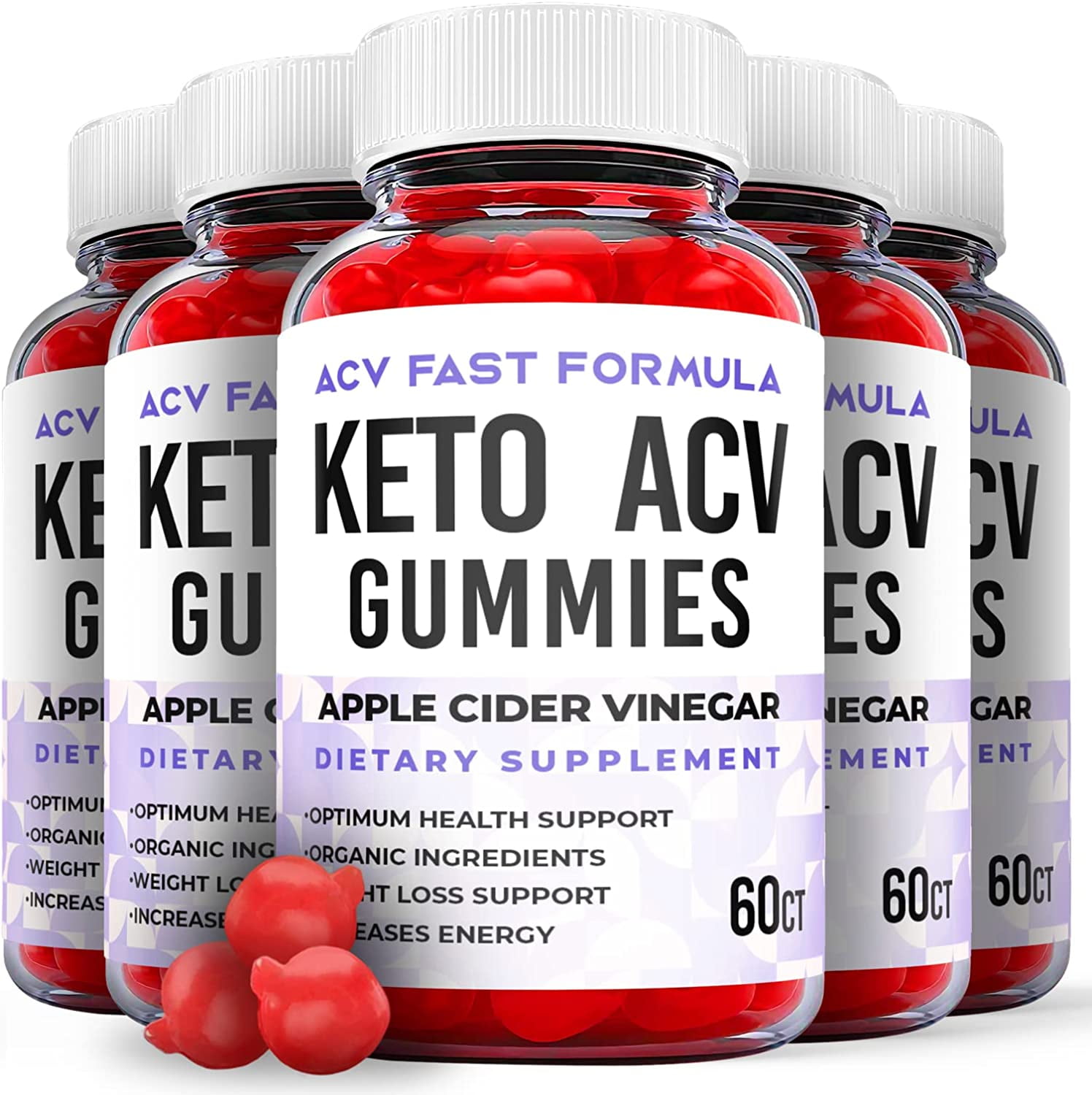 (5 Pack) ACV Fast Formula Keto ACV Gummies - Supplement for Weight Loss ...