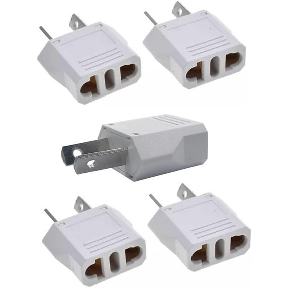 (5 Pack) AU EU Plug Adapter, 2-Prong Travel Plug Adapters from EU to ...