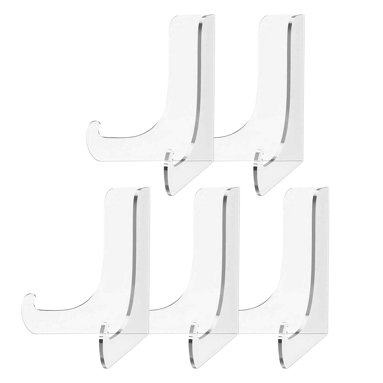 5 Pack Acrylic Display Stand Plate Stand For Display Clear Easel Stand ...