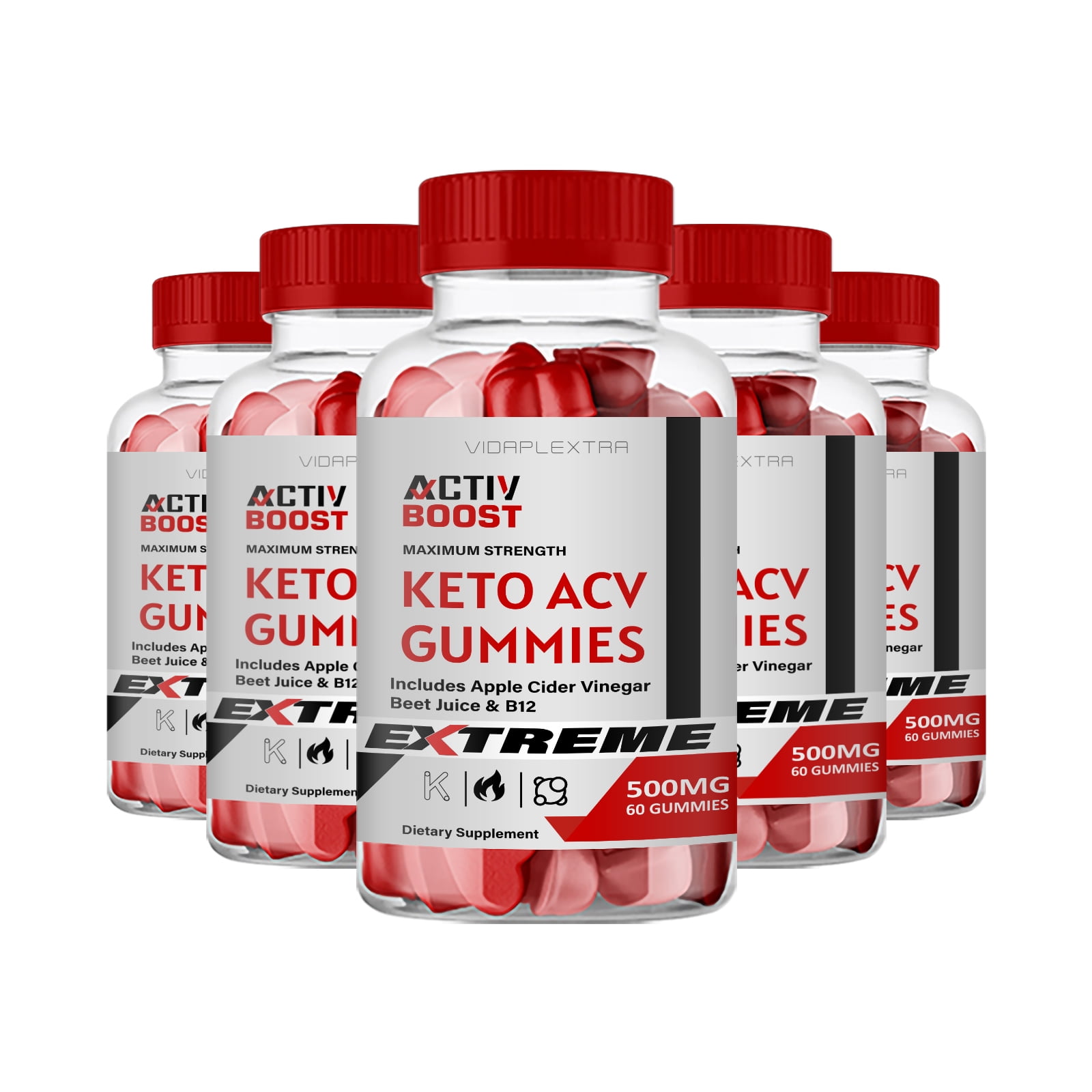 (5 Pack) Activ Boost - Activ Boost Keto + ACV Gummies - Walmart.com