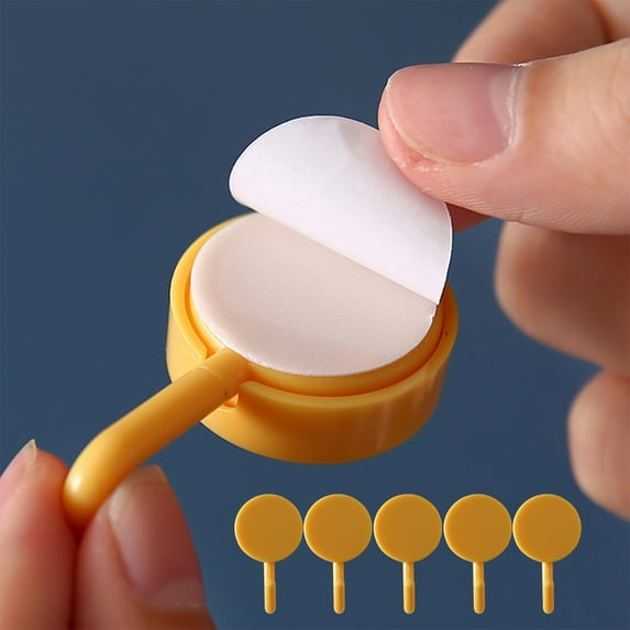5-Pack Adhesive Wall Hooks, No-Drill 360° Rotation Hooks for Bathroom ...