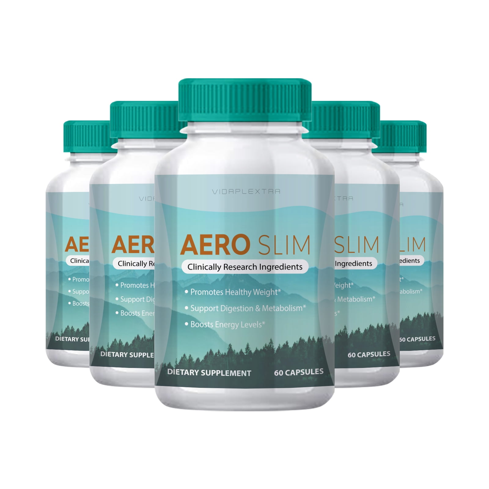 (5 Pack) Aero Slim - Aero Slim Metabolism Support Capsules - Walmart ...