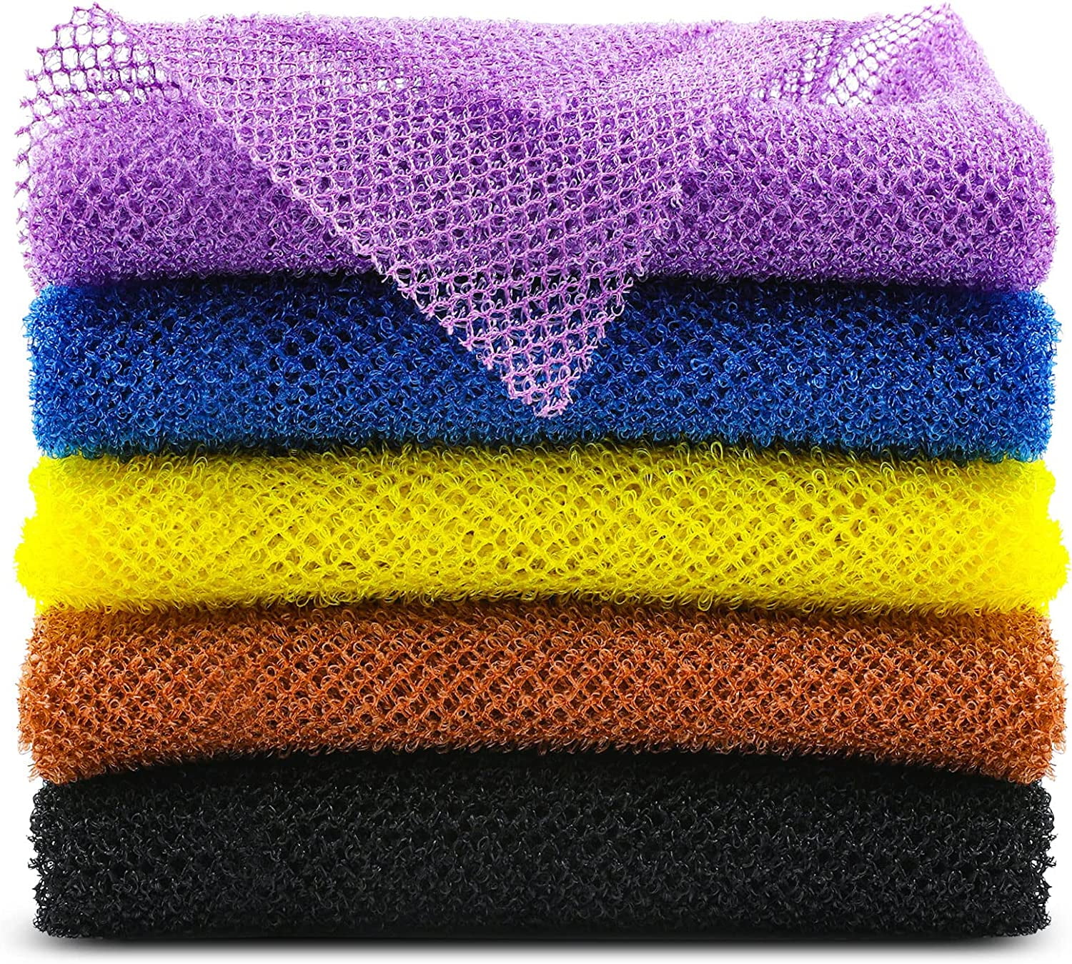 5 Pack African Net Long Bath Net Sponge, Trianu African Bathing Sponge ...