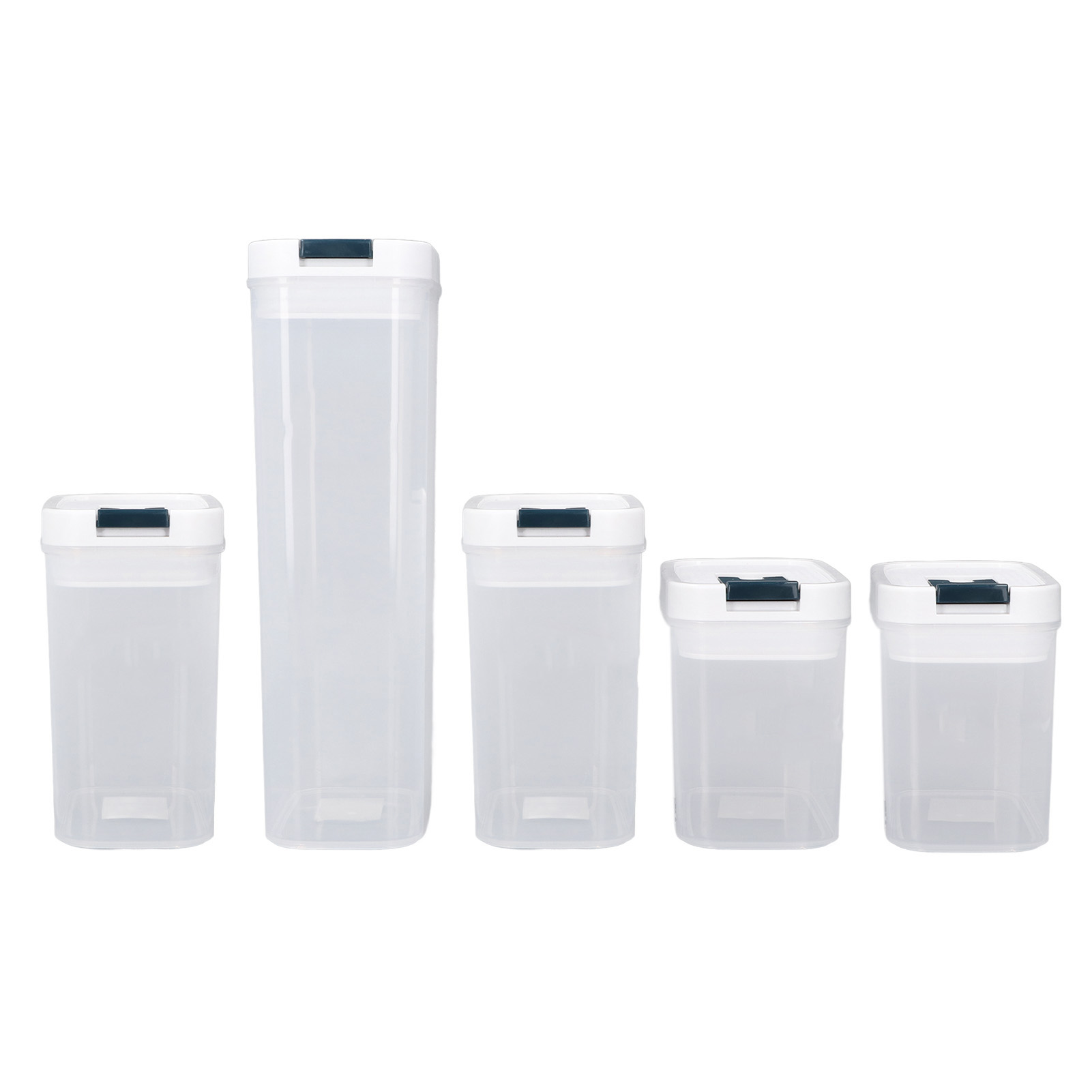 5-Pack Airtight Grain Storage Boxes for Kitchen & Cabinets Large ...