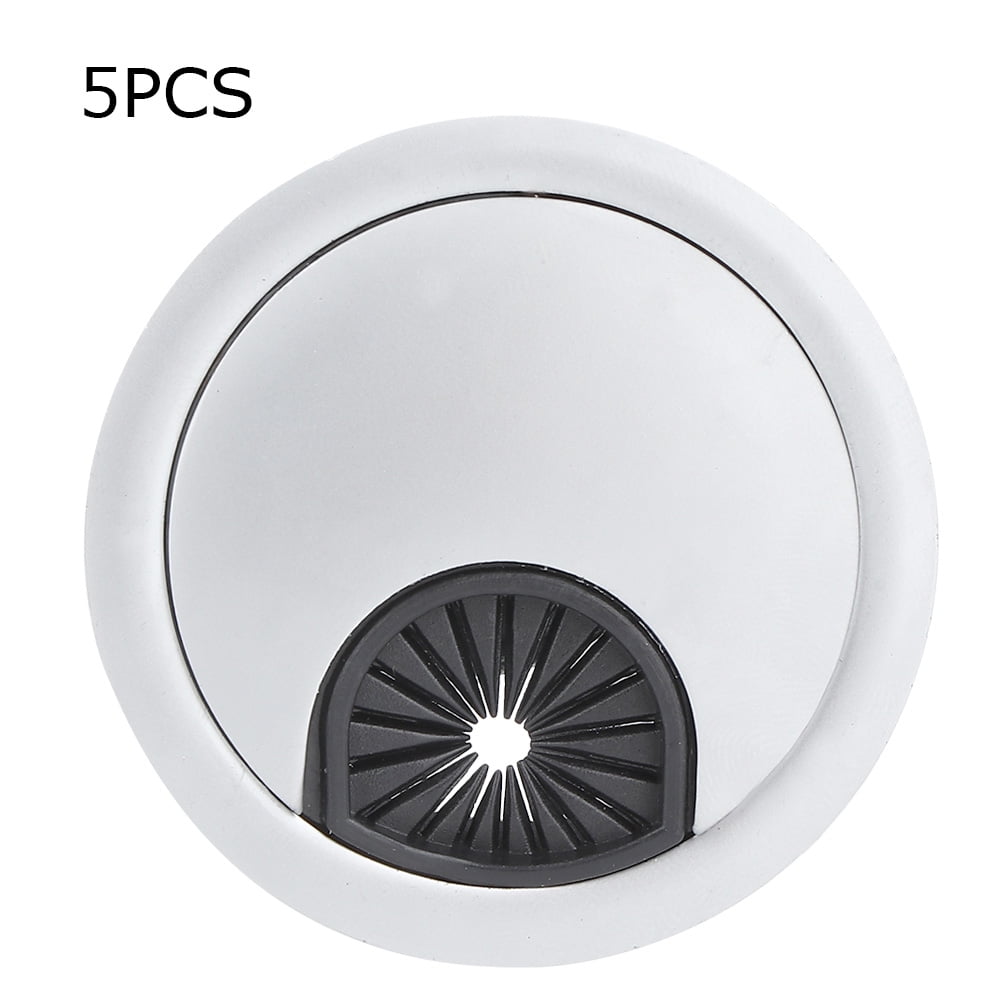 5-Pack Alloy ABS Computer Desk Hole Thread Grommet Cover, 60mm Diameter ...