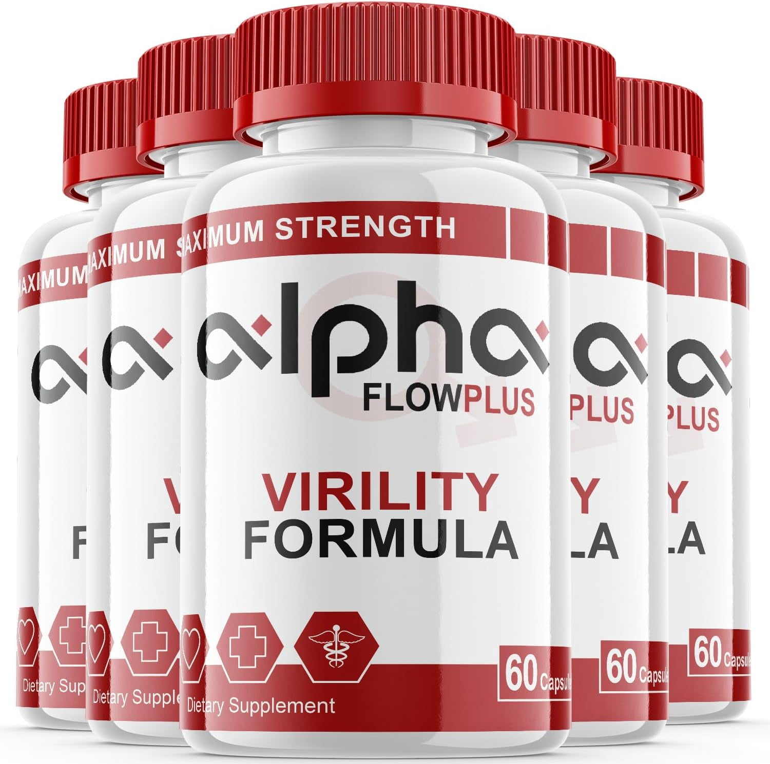 (5 Pack) Alpha Flow Plus - Dietary Supplement - 300 Capsules - Walmart.com