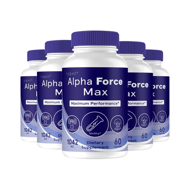 (5 Pack) Alpha Force Max - AlphaForce Max Mens Supplement - Walmart ...