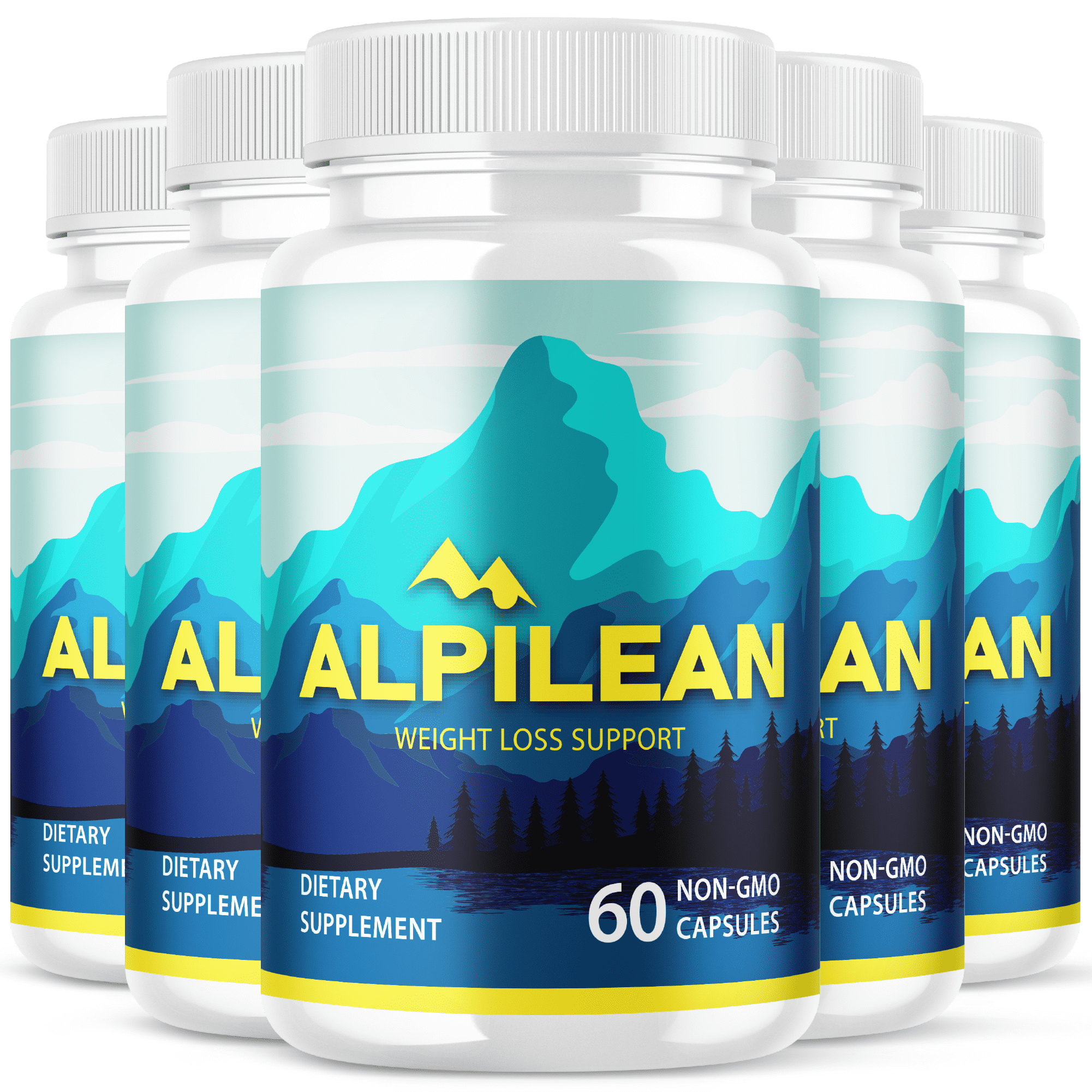 Alpilean Official Formula Supplement Pills - 5 Pack (300 Capsules ...