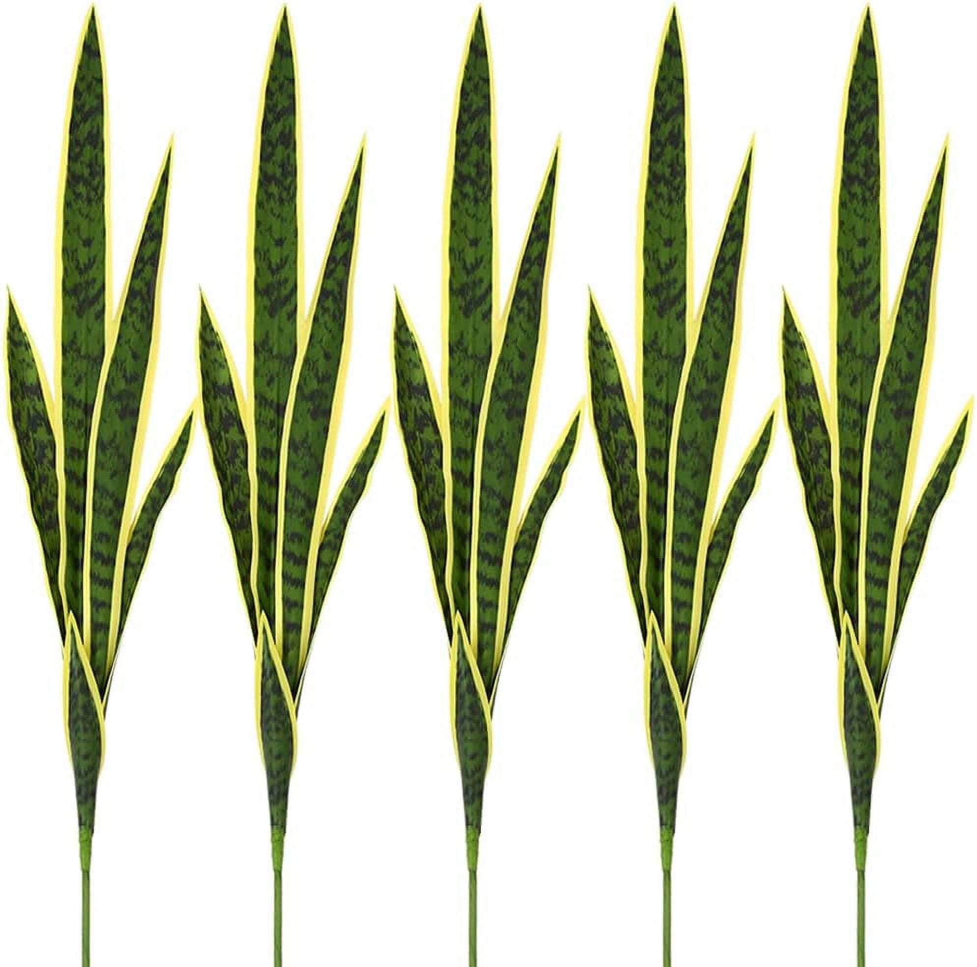 5 Pack Artificial Snake Plants Faux Agave Plant Fake Sansevieria ...