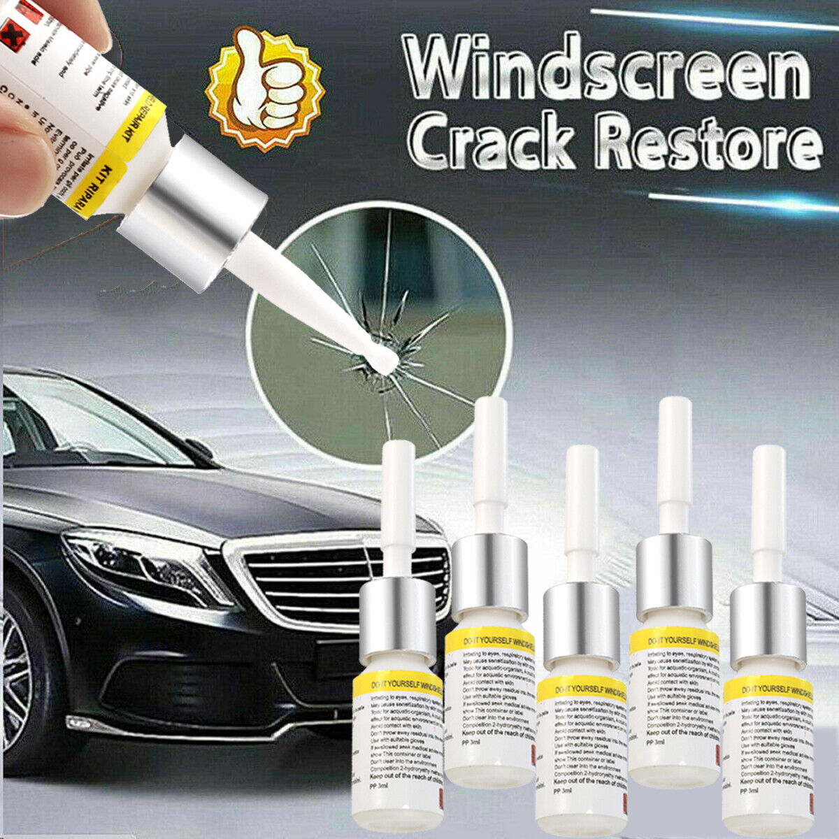 Rain-x Windshield Repair Kit, Saves Time and Money by Repairing Chips ...