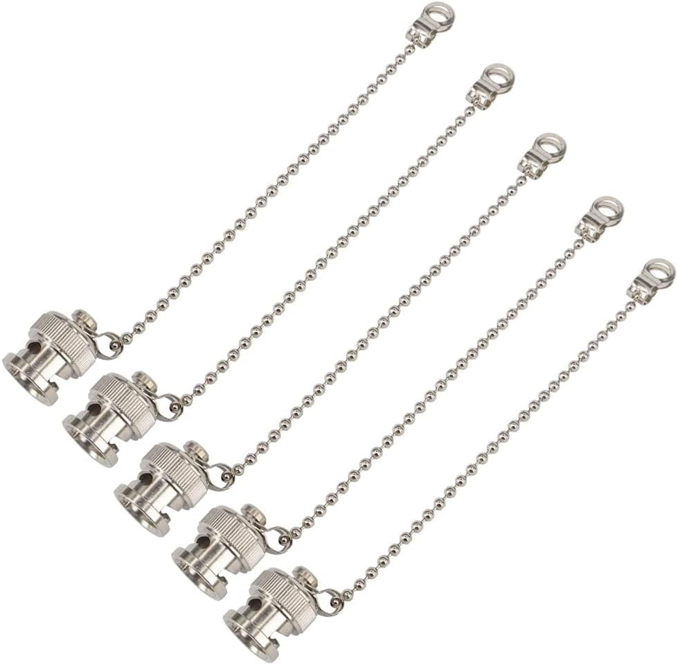 5-Pack BNC Dust Cap Waterproof Protective Cover with Chain BNC Coax Cap ...