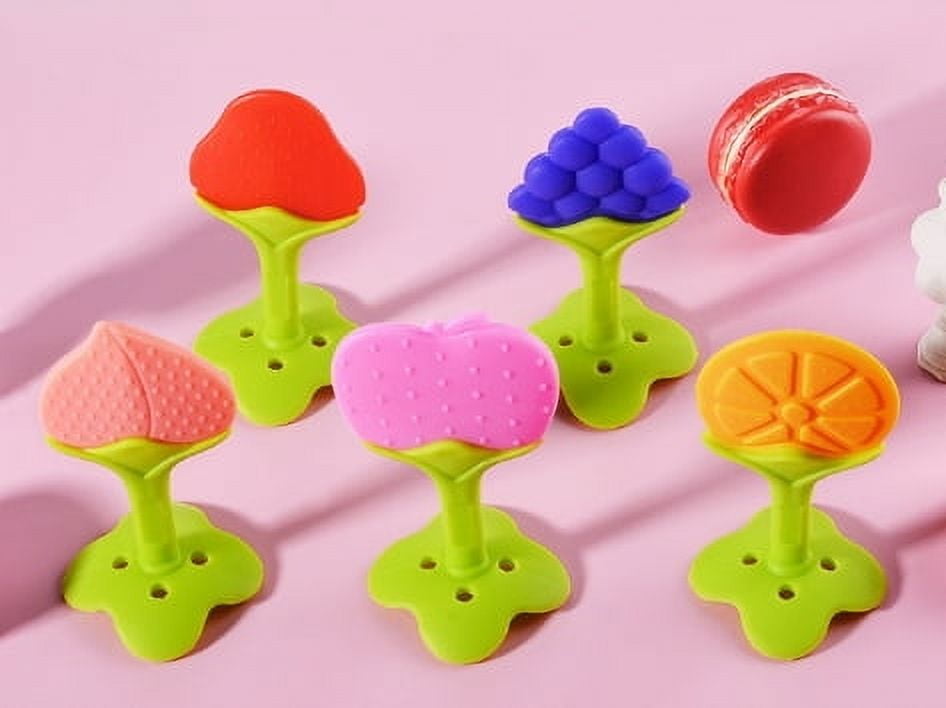 5 Pack Baby Teething Toys for Newborn Infant, BPA Free Freezer Safe ...