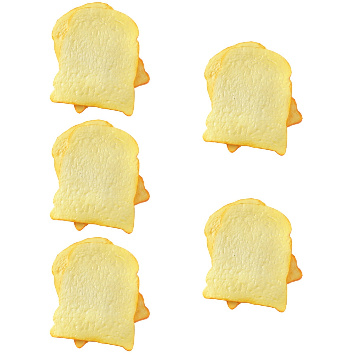 5 Pack Bakery Photo Props Pu Bread Models Loofah Sponge Yellow ...