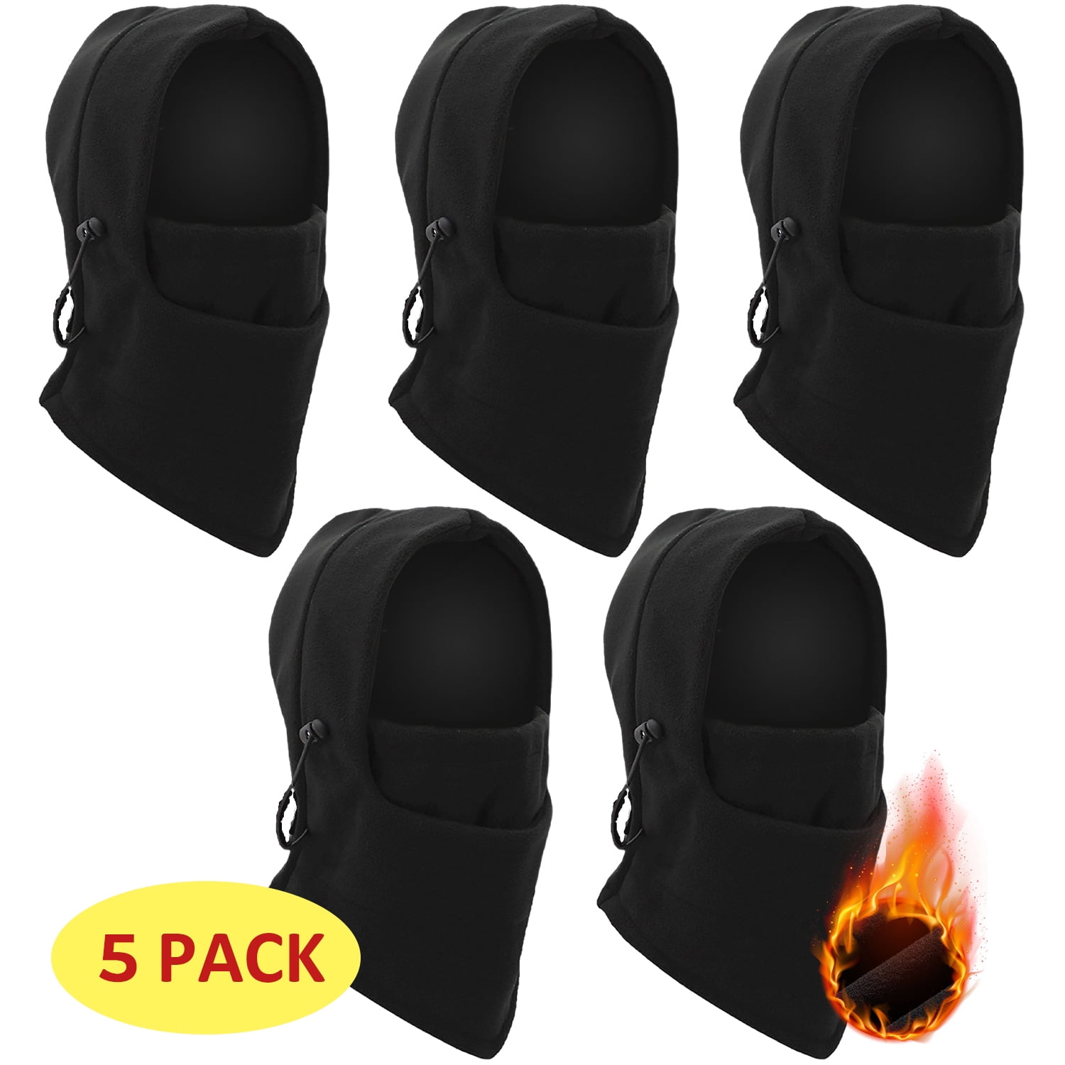 5 Pack Balaclava Ski Mask Winter Face Masks for Men and Women Windproof ...
