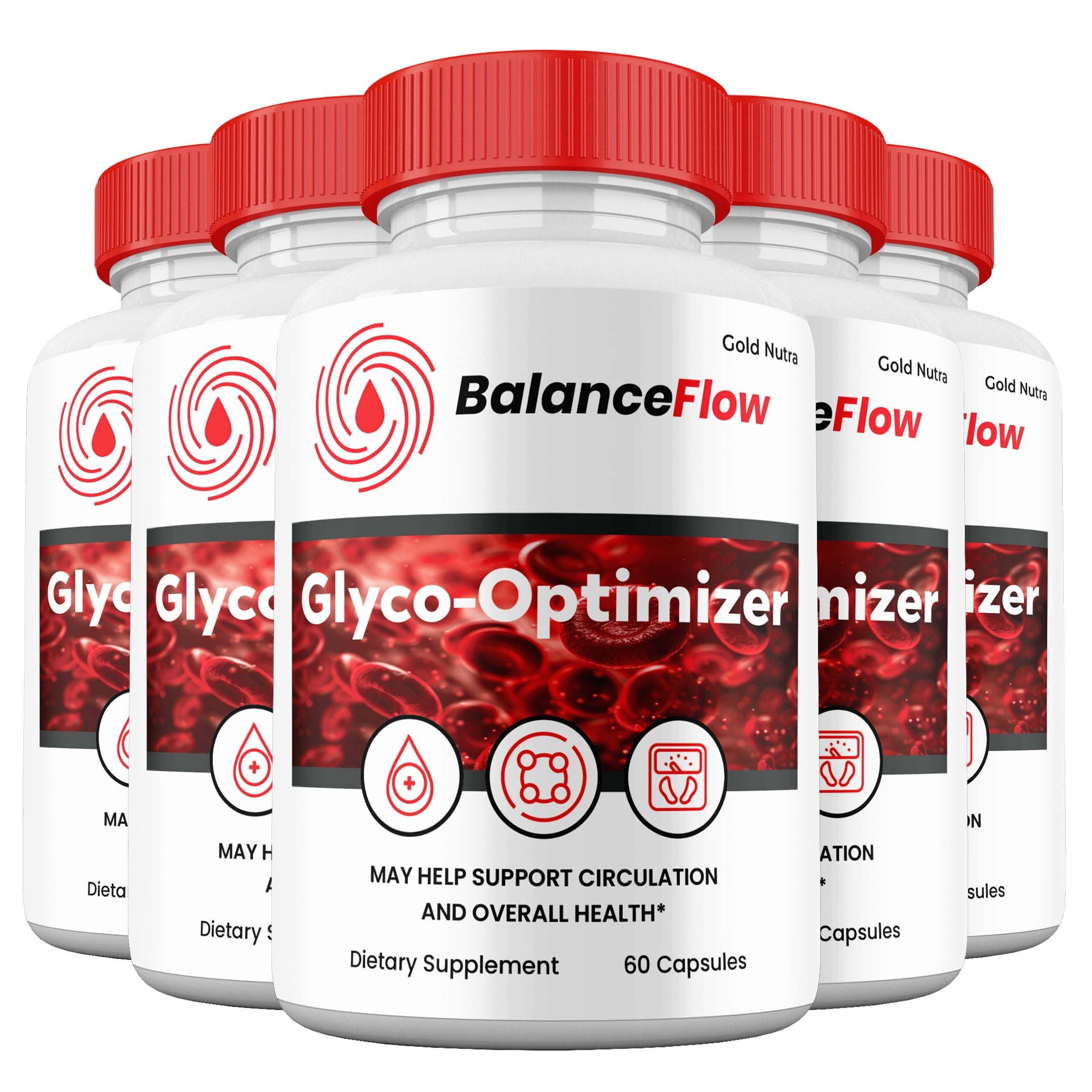 (5 Pack) Balance Flow Glyco Optimizer Capsules, Glycogen Supplement ...