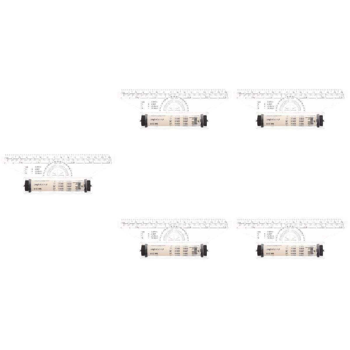 5 Pack Balance Ruler Protractor Metric Wall-mounted Student - Walmart.com