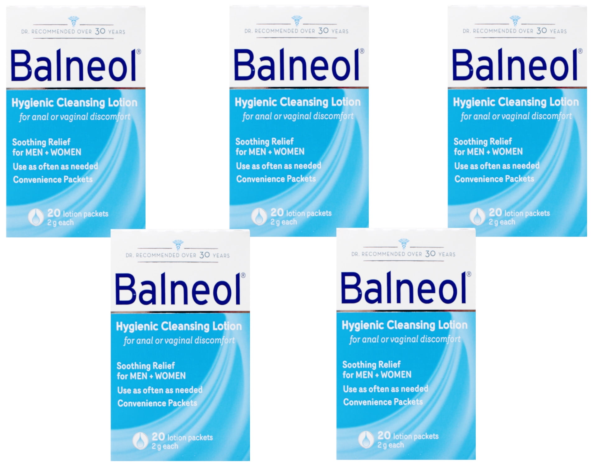 5 Pack - Balneol Hygienic Cleansing Lotion Packets 20 Each - Walmart.com