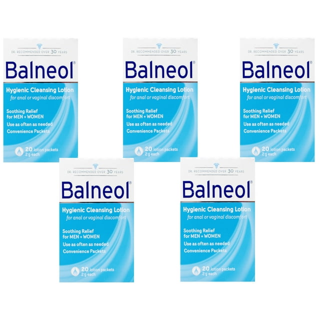 5 Pack - Balneol Hygienic Cleansing Lotion Packets 20 Each - Walmart.com