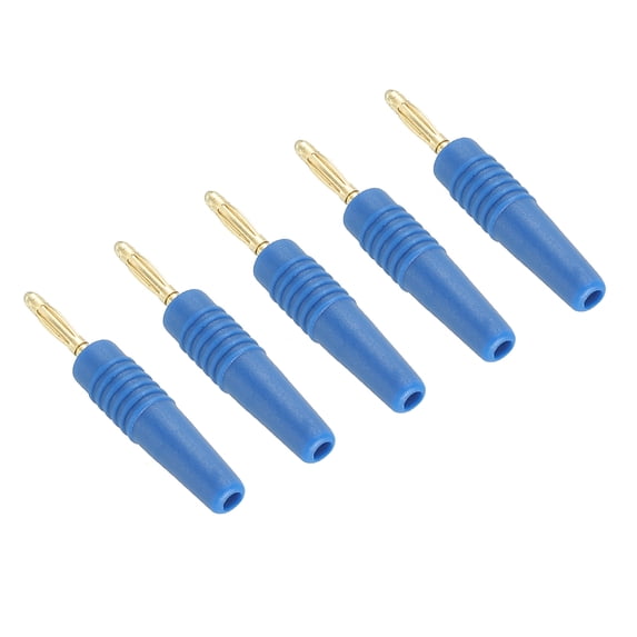 5 Pack Banana Plugs Connector Solder Type Speaker Banana Plugs 2mm Gold ...