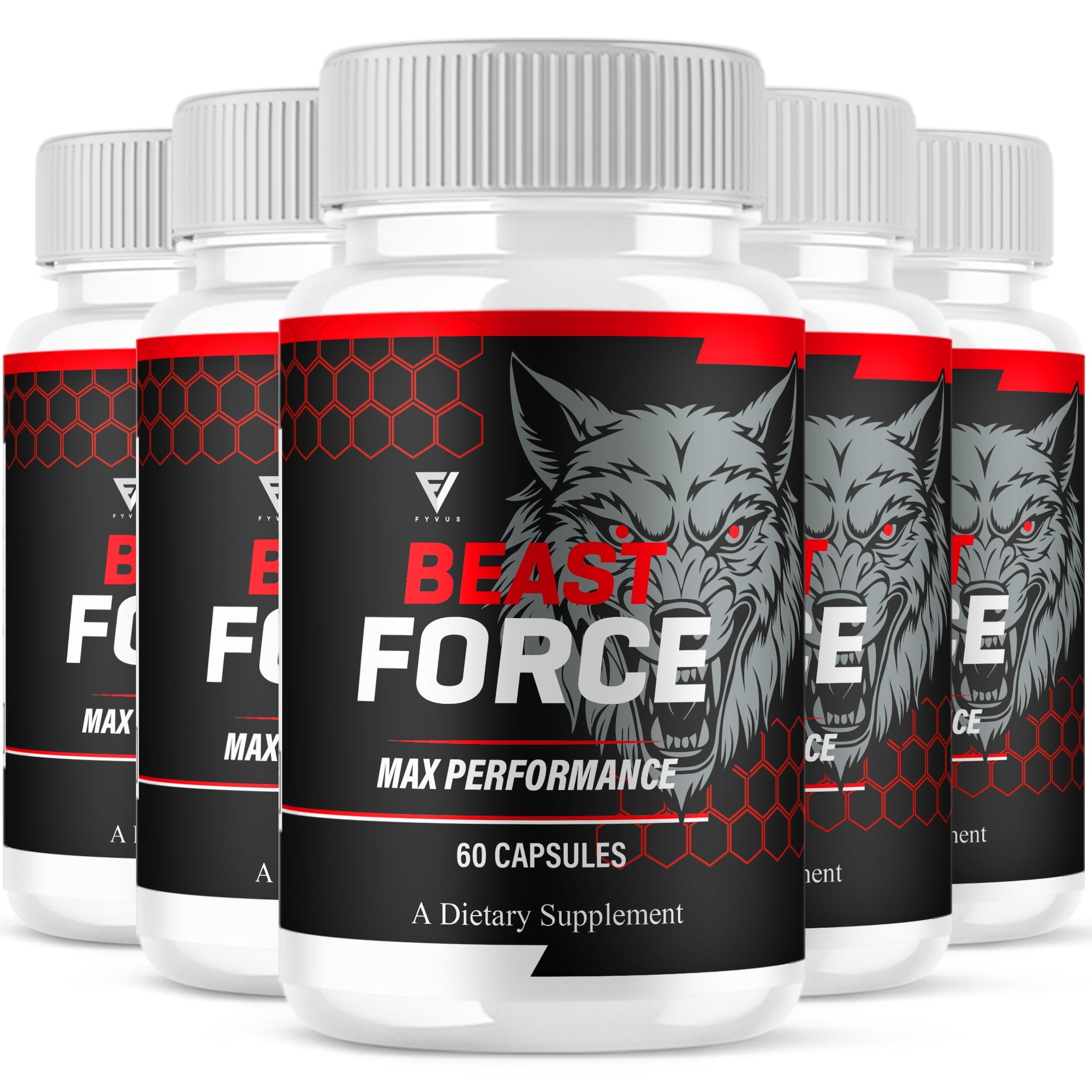 (5 Pack) Beast Force Pills BeastForce Maximum Performance Formula (300 ...