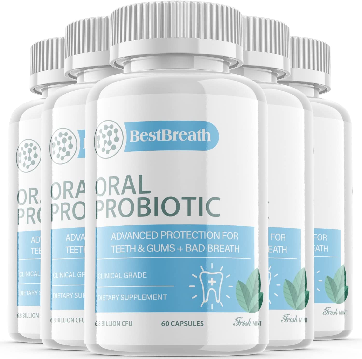 (5 Pack) Best Breath - Advanced Oral Probiotics Formula for Healthy ...